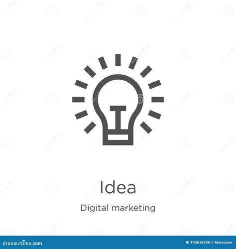 Idea Icon Vector From Digital Marketing Collection Thin Line Idea