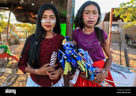 Seri Women With Face Paint During The Celebration Of The Seri New Year