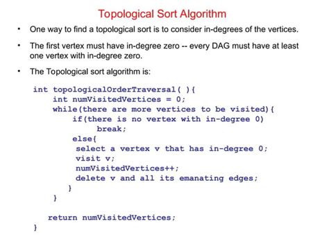 Unit24 Topologicalsort Ppt Data Structures Ppt