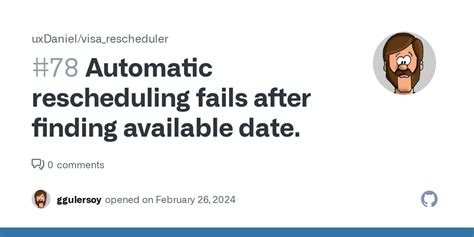 Automatic Rescheduling Fails After Finding Available Date · Issue 78 · Uxdanielvisa