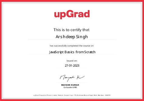 Arshdeep Singh On Linkedin Javascript Share Upgrad