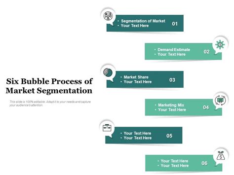 Six Bubble Process Of Market Segmentation Ppt Slides Good Pdf