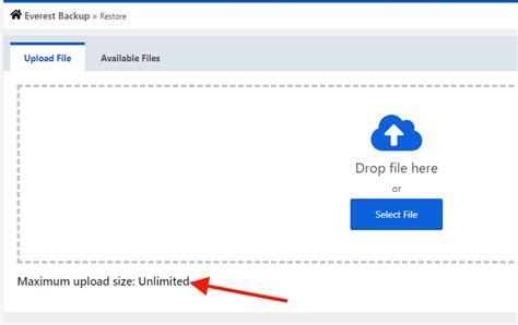 how to restore by uploading file
