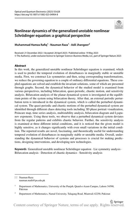 Nonlinear dynamics of the generalized unstable nonlinear Schrödinger equation a graphical