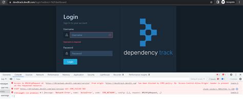 Cors Config Issue · Dependencytrack Dependency Track · Discussion