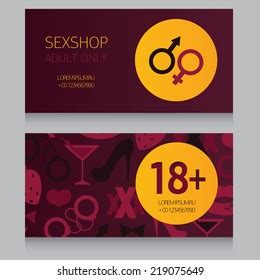 Set Templates Sex Shop Business Cards Stock Vector Royalty Free Shutterstock