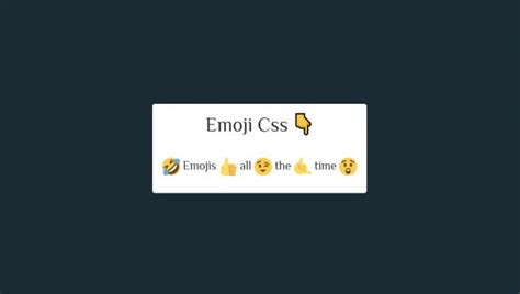 13 CSS Emoji Examples With Code Snippets OnAirCode