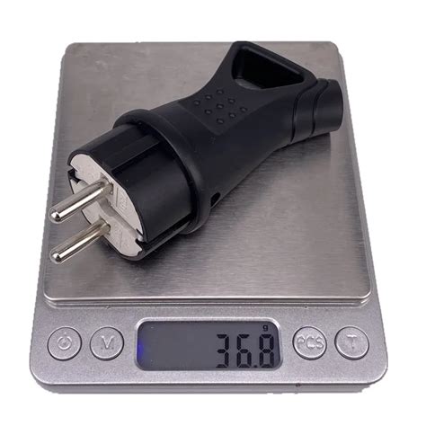 Generic Eu Rubber Waterproof Socket Plug Electrial Grounded European Connector With Cover Ip54