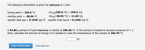 Solved Calculate The Energy Change During A Phase Change Chegg