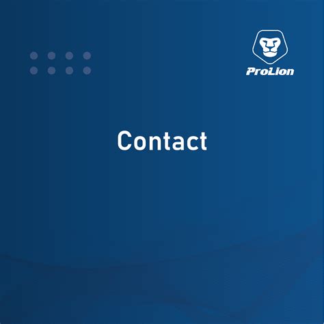 Contact Us Prolion