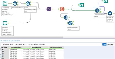 Solved Unique Tool Not Identifying Duplicates From Two Se Alteryx Community