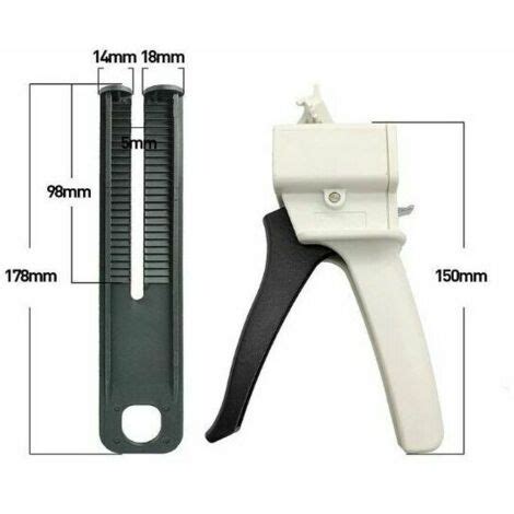 Pistola Erogatrice Epossidica Da 50 Ml Pistola Per Colla Epossidica Ab Applicatore Per