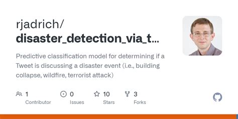 Github Rjadrich Disaster Detection Via Twitter Predictive