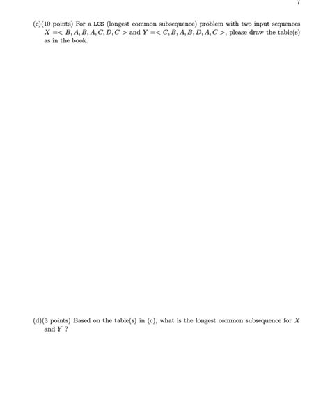 Solved Q Points Dynamic Programming A Points Chegg