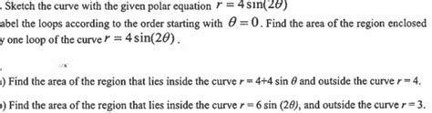Solved Sketch The Curve With The Given Polar Equation R Chegg Com