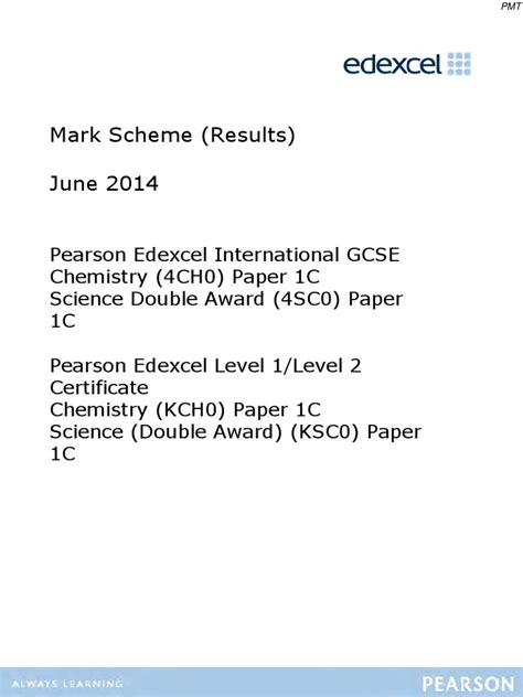 June 2014 Ms Paper 1c Edexcel Chemistry Igcse Pdf