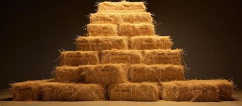 Straw Stack Premium Ai Generated Image