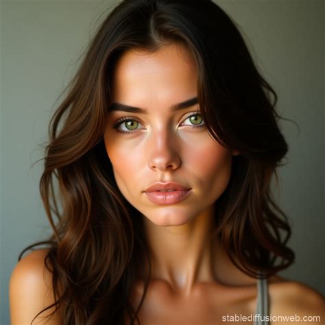 Olive Skinned Model With Green Eyes Stable Diffusion Online