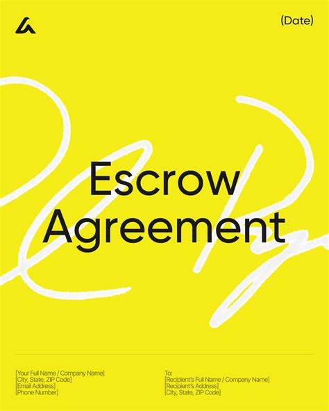 Free Escrow Agreement Template Deposit Terms Release Conditions And Fees Template By Ai Lawyer