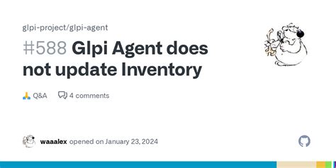 Glpi Agent Does Not Update Inventory Glpi Project Glpi Agent Discussion Github