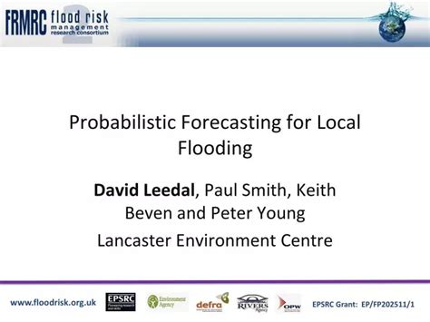 Ppt Probabilistic Forecasting For Local Flooding Powerpoint