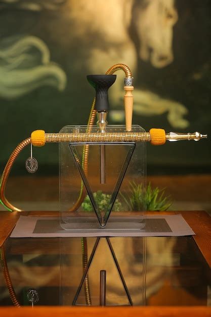 Premium Photo A Glass Table With A Piece Of Glass And A Piece Of Glass In It