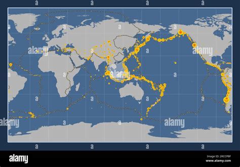 Shape Of The Sunda Tectonic Plate On The Solid Contour Map In The Compact Miller Projection
