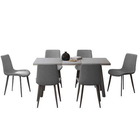 George Oliver Iras 6 Person Extendable Dining Set 614 Dining