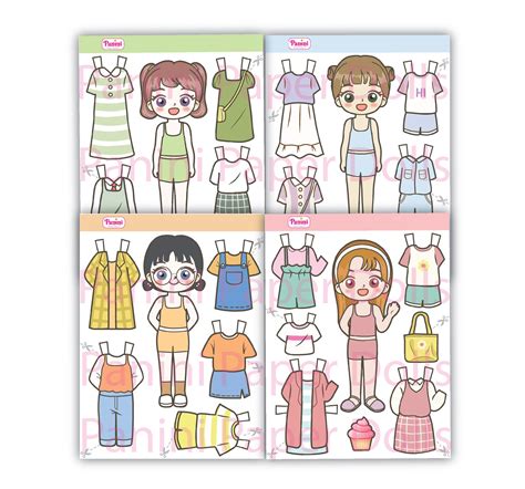 Kawaii Paper Doll Drawing At Lola Michell Blog