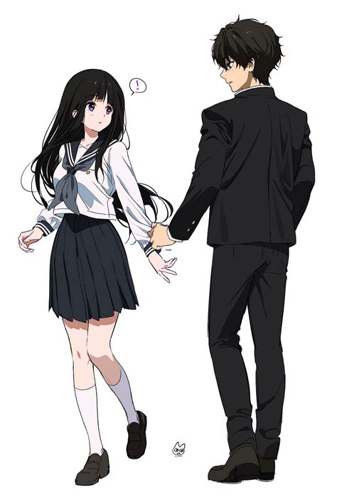 Chitanda Eru And Oreki Houtarou Hyouka Drawn By Mery Yangmalgage Danbooru