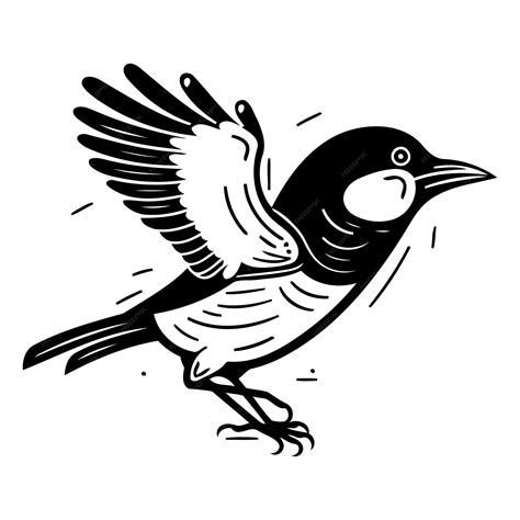 Premium Vector Vector Illustration Of A Black And Orange Bird