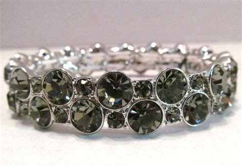 Grey Rhinestone Bracelet Bracelets Rhinestone Bracelet Rhinestone