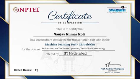 Nptel Iithyderabad Machinelearning Climatedynamics Keeplearning Sanjay Kumar Koli