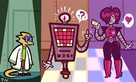 Alphys And Mettaton My Version By Fitzsanchez On Deviantart