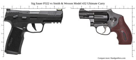 Sig Sauer P322 Vs Smith And Wesson Model 432 Ultimate Carry Size
