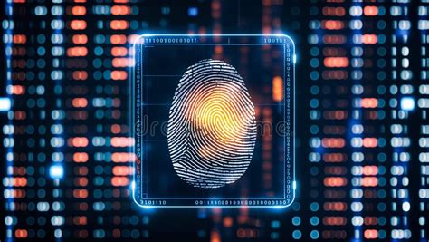 Biometric Fingerprint Scan With Digital Security Interface Ai Generated