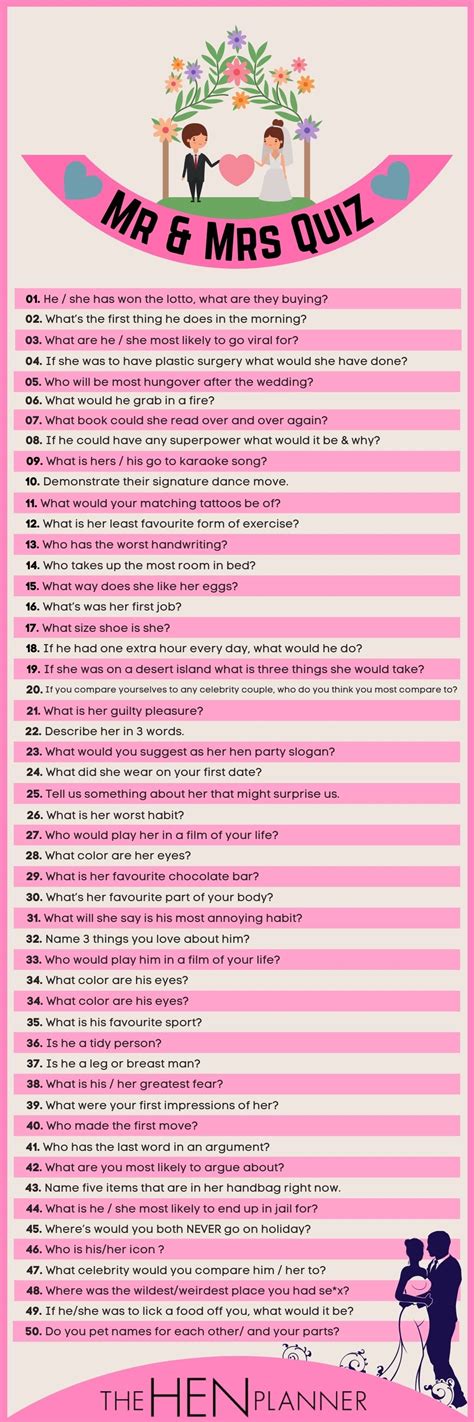 94 Mr And Mrs Quiz And Paddle Questions Wedding Party Games Wedding
