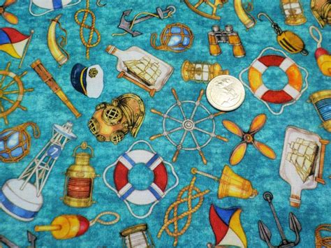 Nautical Theme Quilt Fabric