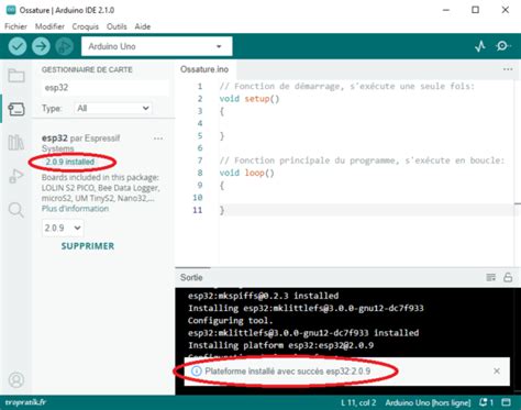 Programmer La Carte ESP DevKitC Avec LArduino IDE Tropratik