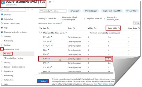 How To Increase Ram Size In Azure Vm Azure Lessons