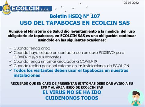 Boletines | Ecolcin S.A.S.