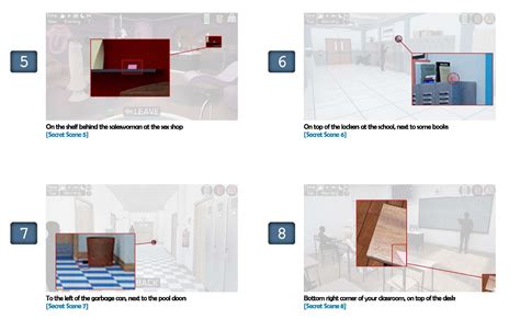 Milfy City Staðsetningar á Leynikortum Leynileg Atriði