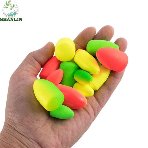 Shanlin 30pcs Fishing Foam Bobber Conical Shape Foam Fishing Float