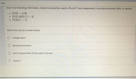 Solved tOffice Given the following information, determine | Chegg.com