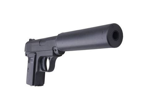 Купить Спринговый металлический пистолет Colt Model 1908 с глушителем ...