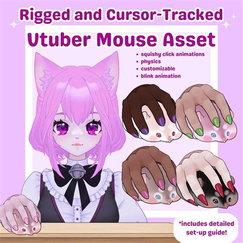 Customizable Hamster Vtuber Mouse Asset Cursor Tracked Animated Pdf