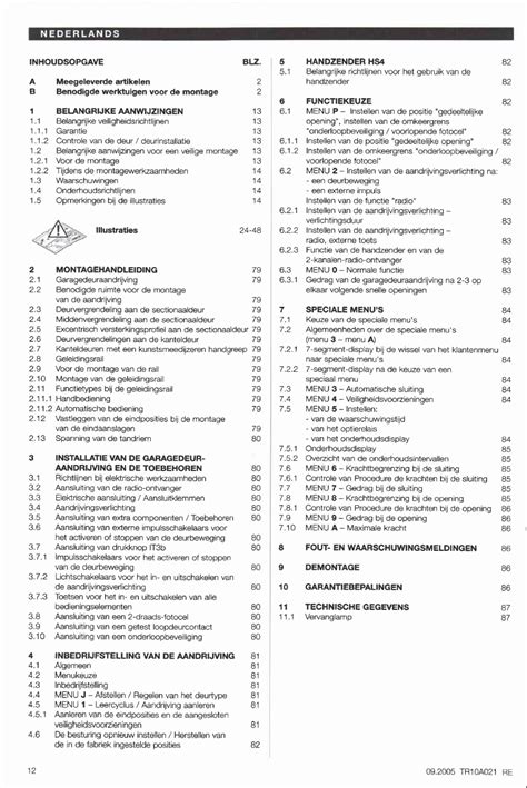 Hormann Supramatic 1 Garage Poort Handleiding 41 Paginas