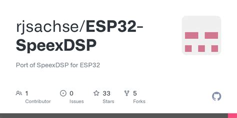 Github Rjsachseesp32 Speexdsp Port Of Speexdsp For Esp32
