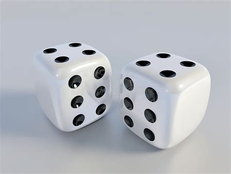 Two Dice With Black Dots In High Resolution Stock Illustration
