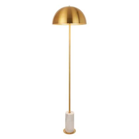 Mabel Aged Brass And White Floor Lamp 7515 12 The Lighting Superstore